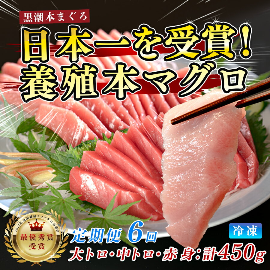 全国養殖クロマグロ品評会にて、【最優秀賞】を受賞した『黒潮本まぐろ』の大トロ・中トロ・赤身を、お申し込みを受け付けた翌月から6ヶ月連続でお届けします。 とろけるような脂の旨味と甘味を感じられる大トロ、程よく脂がのった中トロ、本マグロ本来の旨...