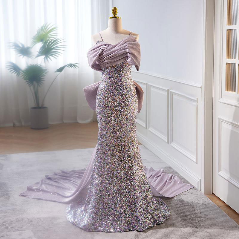 商品名 カラードレス ロングドレス マーメイドドレス スパンコール 海外挙式 結婚式 発表会 演奏会 二次会 ウェディングドレス ウエディングドレス パープル イブニングドレス パーティードレス ステージドレス 披露宴 かわいい ブライダル...