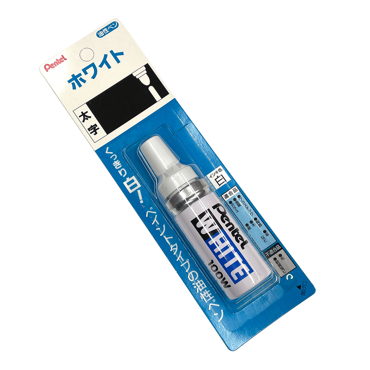Pentel White ホワイト 白 太字 X100-WD 油性顔料インク 筆記線幅 3mm