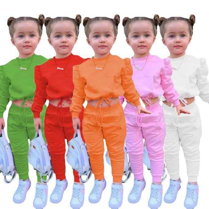 子供用セットアップ 長袖 トップス パンツ 2点セット スポーツウェア 秋冬 女の子 かわいい パジャマ 部屋着 綿90% 90cm 100cm 110cm 120cm 130cm 140cm ホワイト レッド ピンク オレンジ ライトグリーン