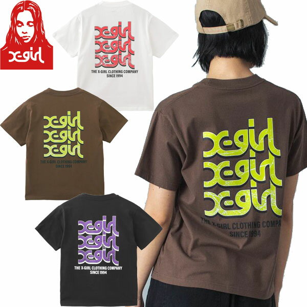 商品情報商品説明X-girl ( エックスガール ) より、DRIPPING PAINT LOGO S/S TEEです☆☆今季もマストバイ！大人気のX-girlロゴグラフィックTシャツバックプリントの三連のX-girlロゴが目を惹く半袖Tシ...