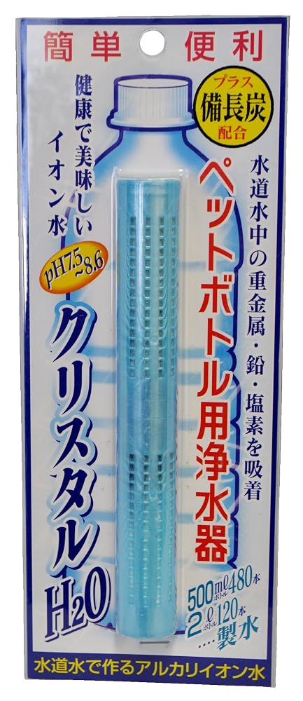 商品情報 商品の説明 商品の説明備長炭が配合された水道水がおいしくなるペットボトル用浄水器です。水道水の中に含まれた鉛、重金属、不純物、いやな塩素の臭いをすばやく吸収、分解、おいしい水に改善。ペットボトルに入れるだけで、簡単に塩素、カルキを...