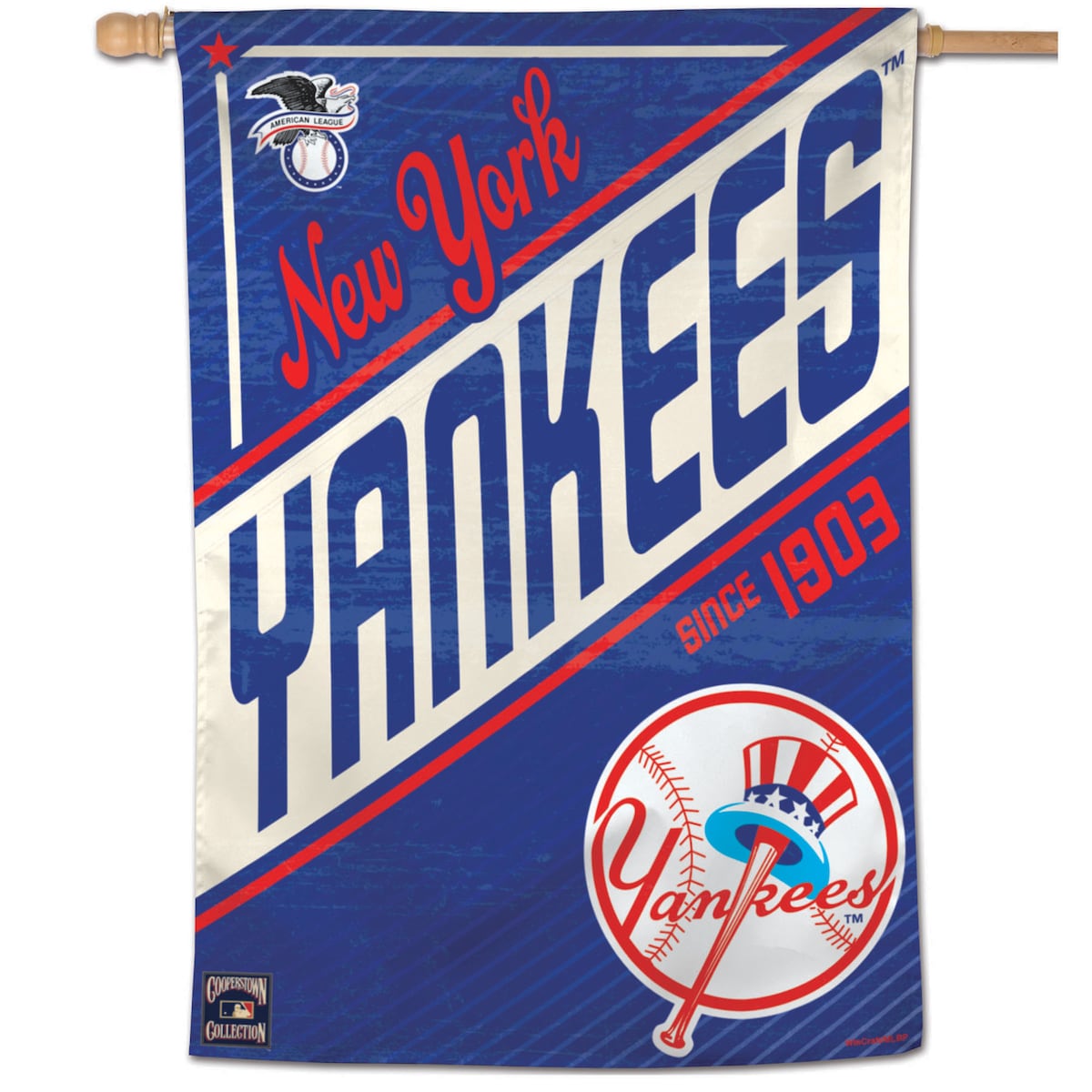 Display your love for the New York Yankees with this Since 1903 Single-Sided Vertical Banner from WinCraft. It features ...