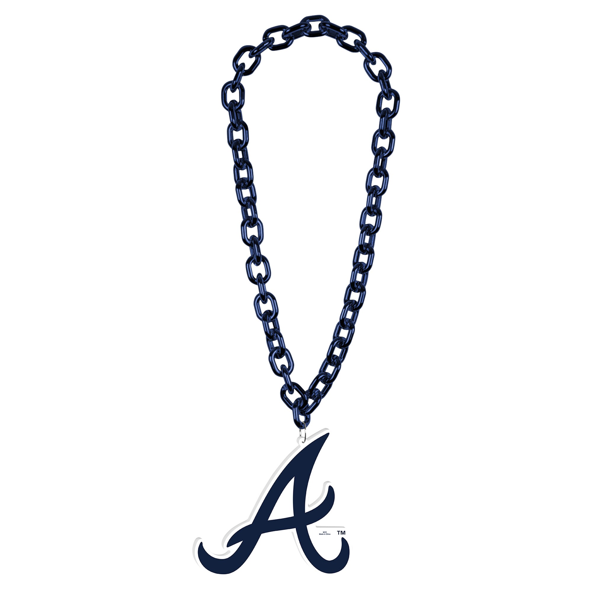 Make a huge statement about your fandom with this Atlanta Braves Big Chain Logo necklace. Made by WinCraft, it features ...