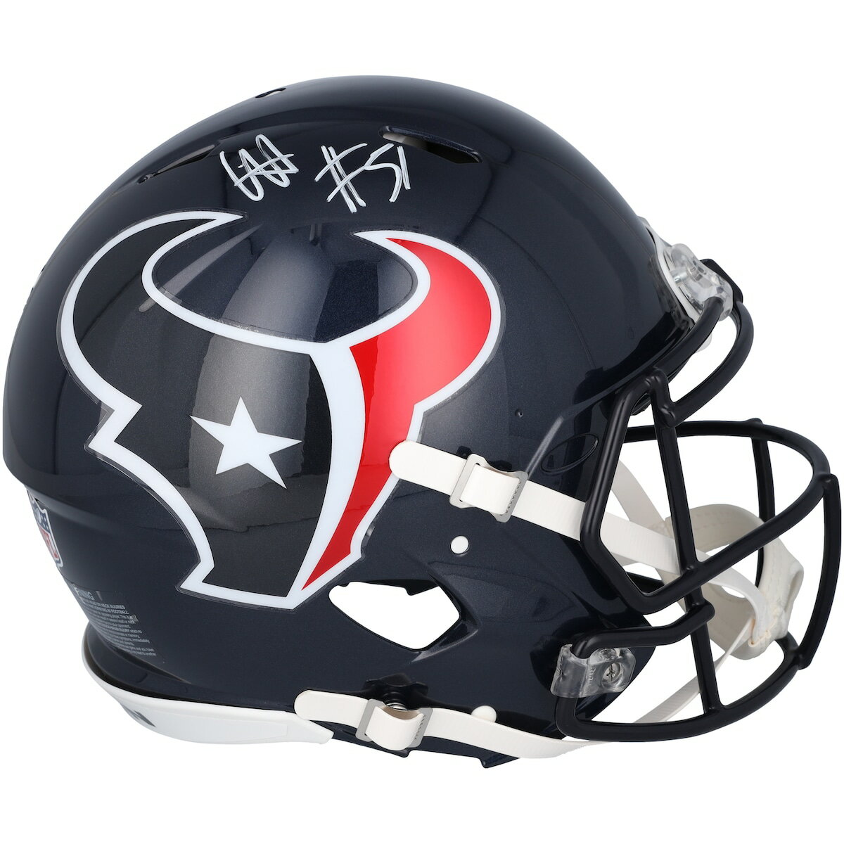Elevate your collection of Houston Texans memorabilia with this Will Anderson Jr. autographed 2024 Speed Authentic Helme...