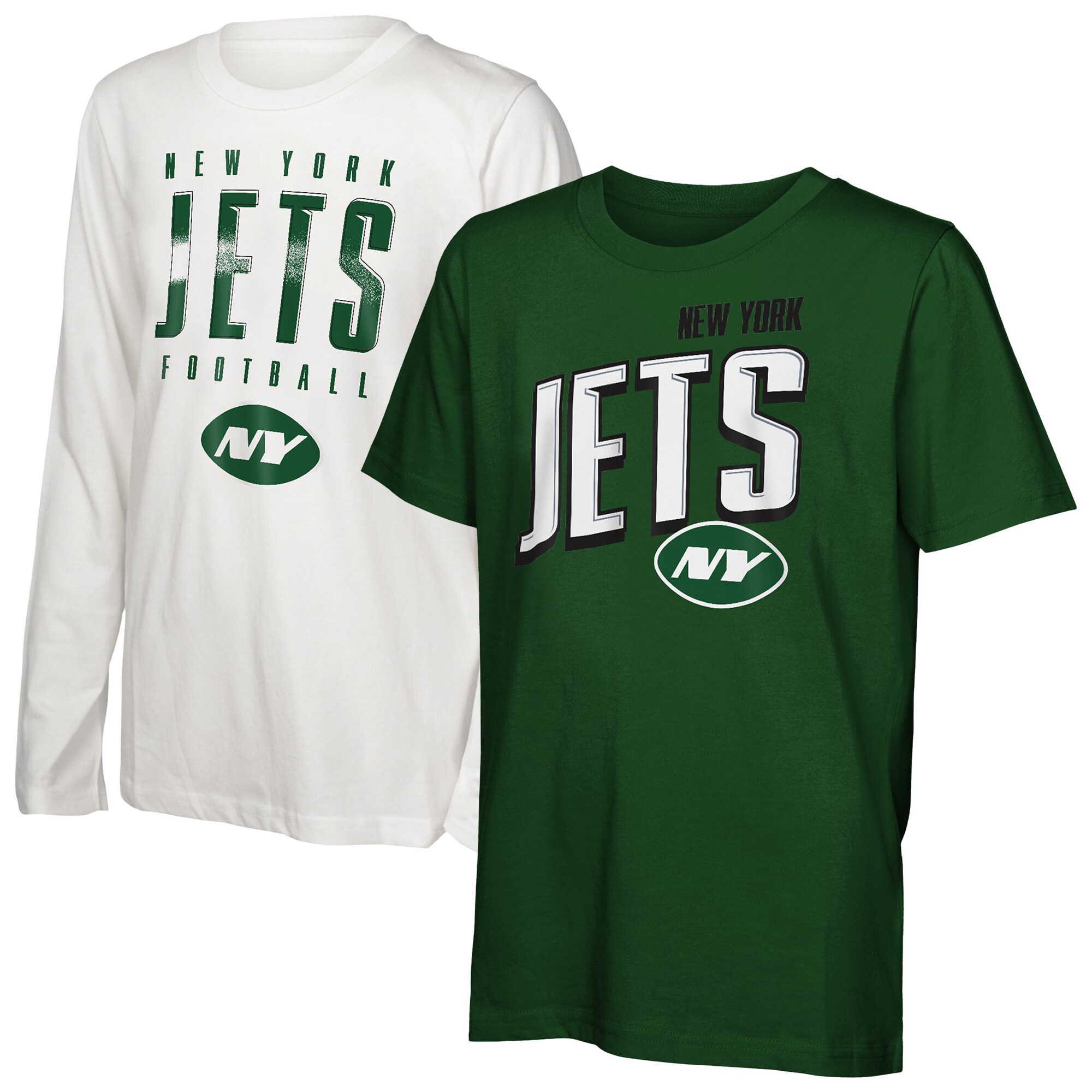 Gear up your little one in New York Jets pride with The Mix Combo T-Shirt Set from Outerstuff. The set includes one shor...