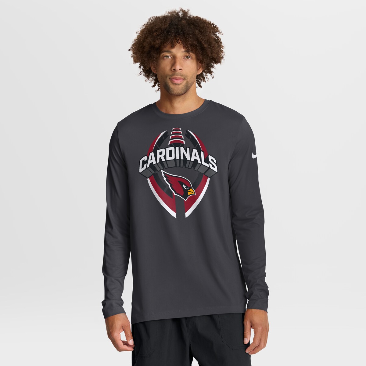 Boost your team spirit for cooler Arizona Cardinals games with this Primetime Legend Icon Performance Long Sleeve T-Shir...