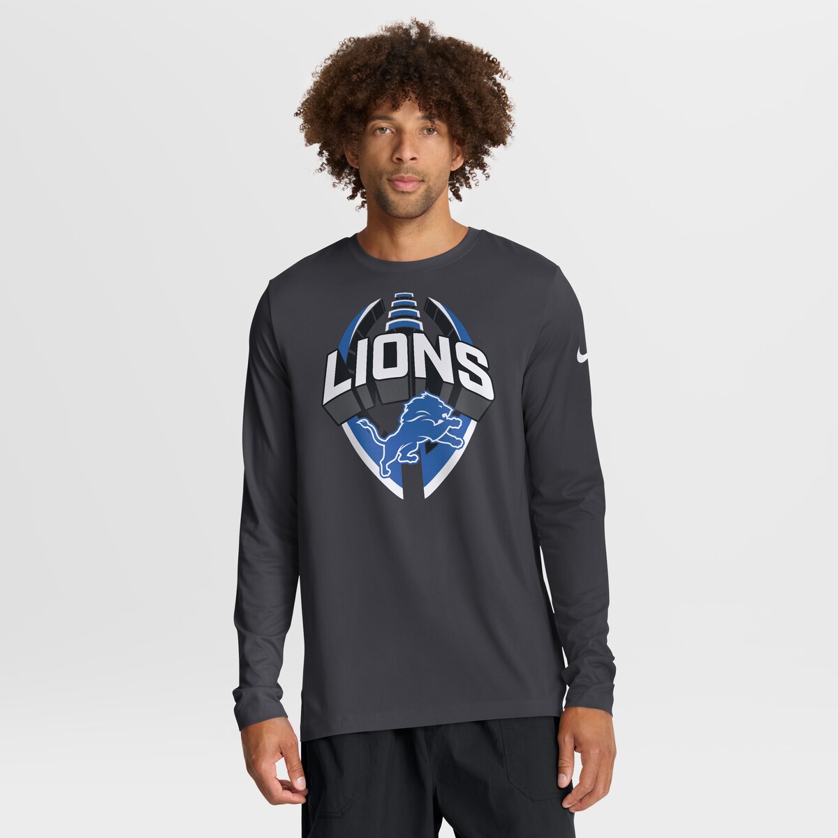 Boost your team spirit for cooler Detroit Lions games with this Primetime Legend Icon Performance Long Sleeve T-Shirt by...
