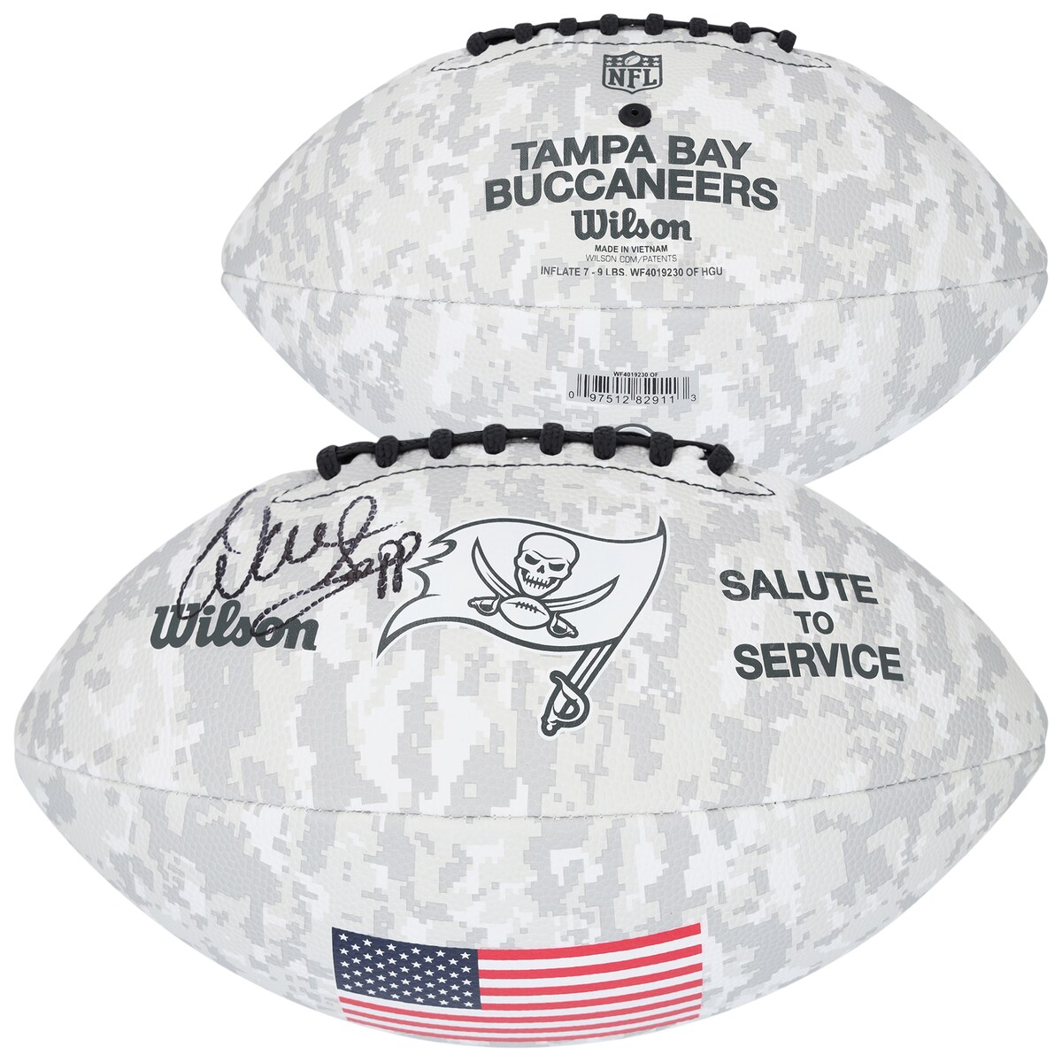 Elevate your collection of Tampa Bay Buccaneers memorabilia with this Warren Sapp autographed 2024 Salute To Service Wil...