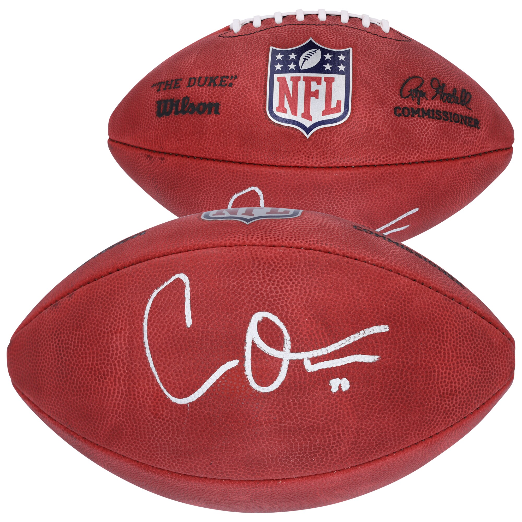 Elevate your collection of Tampa Bay Buccaneers memorabilia with this Cade Otton autographed Duke Full Color Football. F...