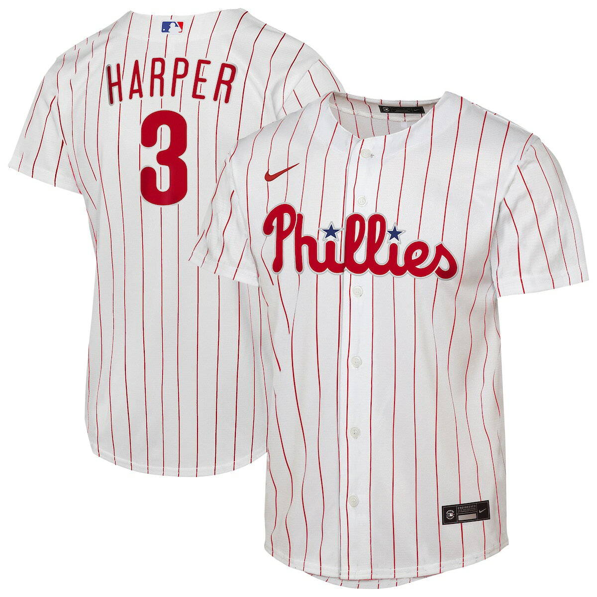 Let your young fan show their Philadelphia Phillies pride with this Home Replica Player Jersey from Nike. Designed for a...