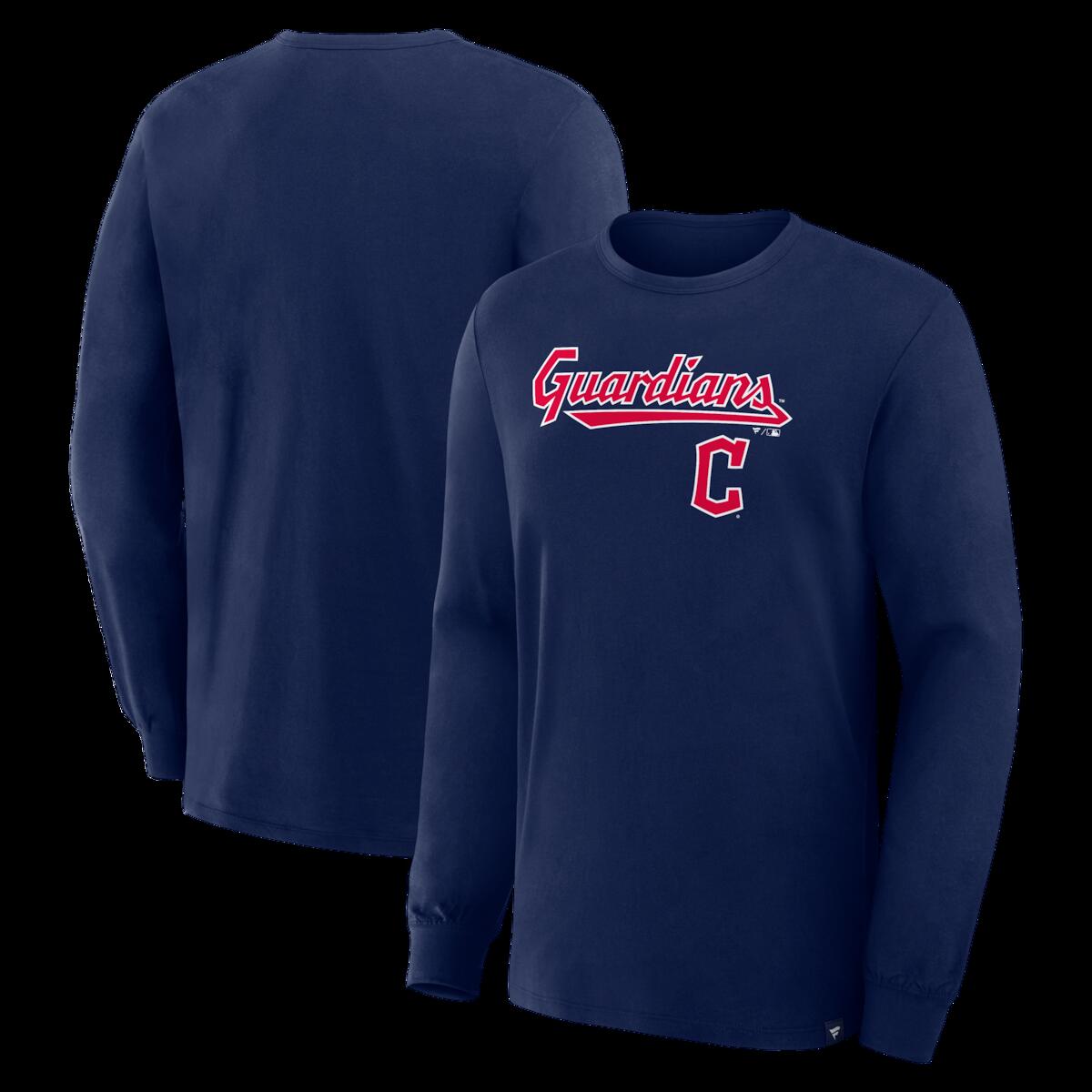 This Cleveland Guardians Lock-Up Legacy Long Sleeve T-Shirt by Fanatics is made to last for everyday wear. Midweight cot...