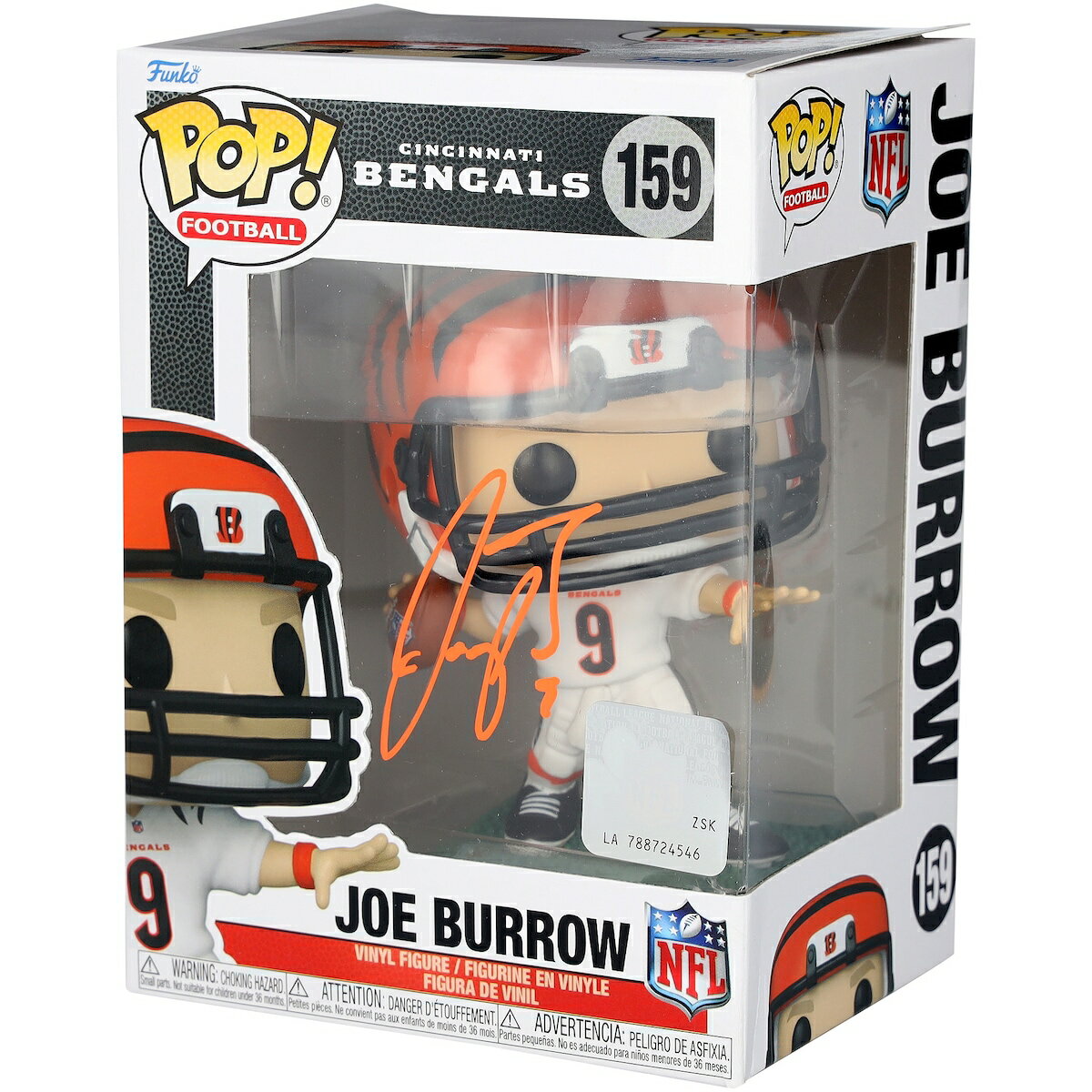 Elevate your collection of Cincinnati Bengals memorabilia with this Joe Burrow autographed #159 White Jersey Funko Pop! ...