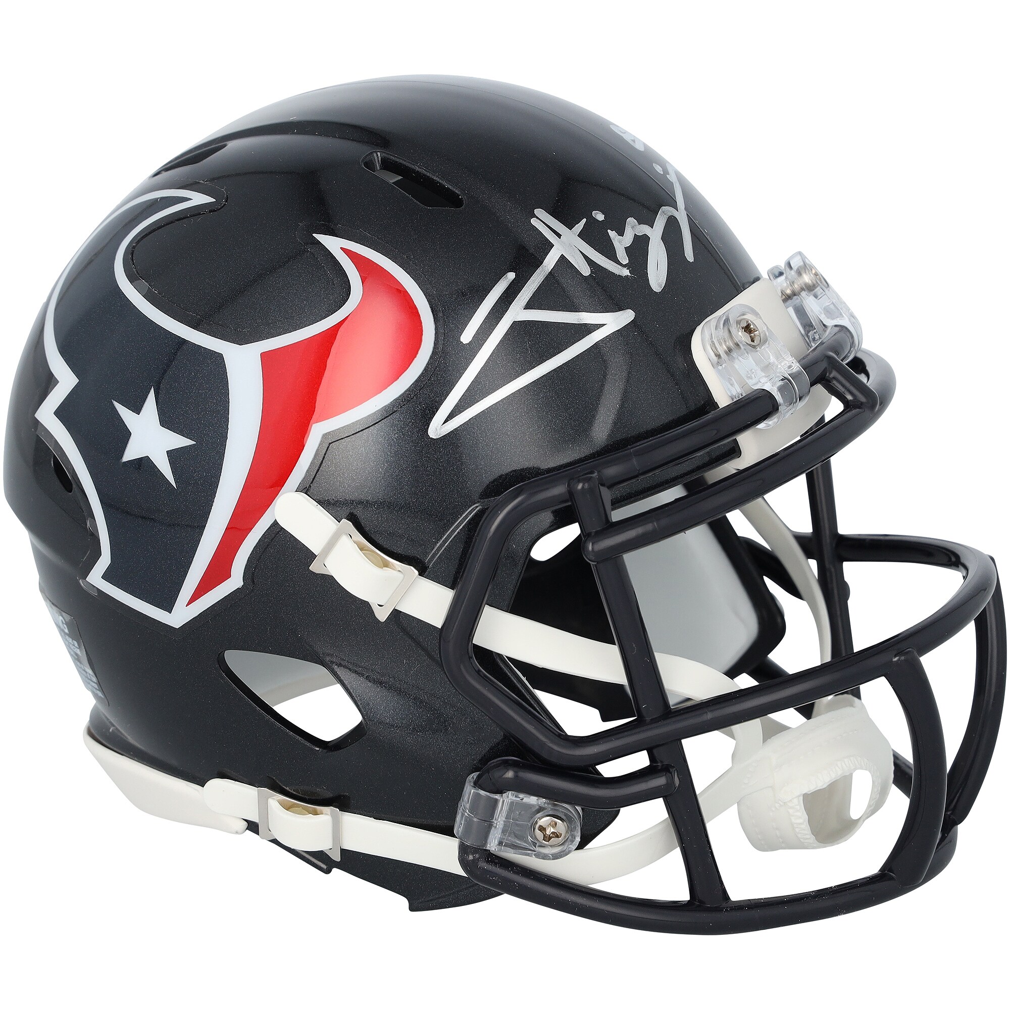 Elevate your collection of Houston Texans memorabilia with this Jayden Higgins autographed Riddell Speed Mini Helmet. Fe...