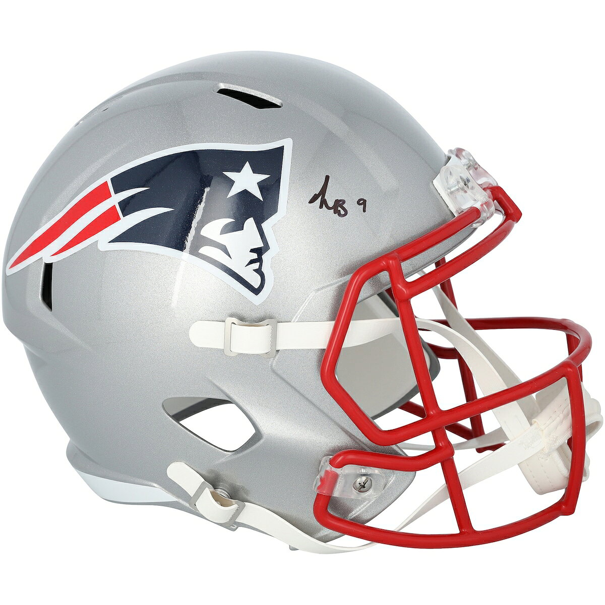 Elevate your collection of New England Patriots memorabilia with this Kayshon Boutte autographed Riddell Speed Replica H...