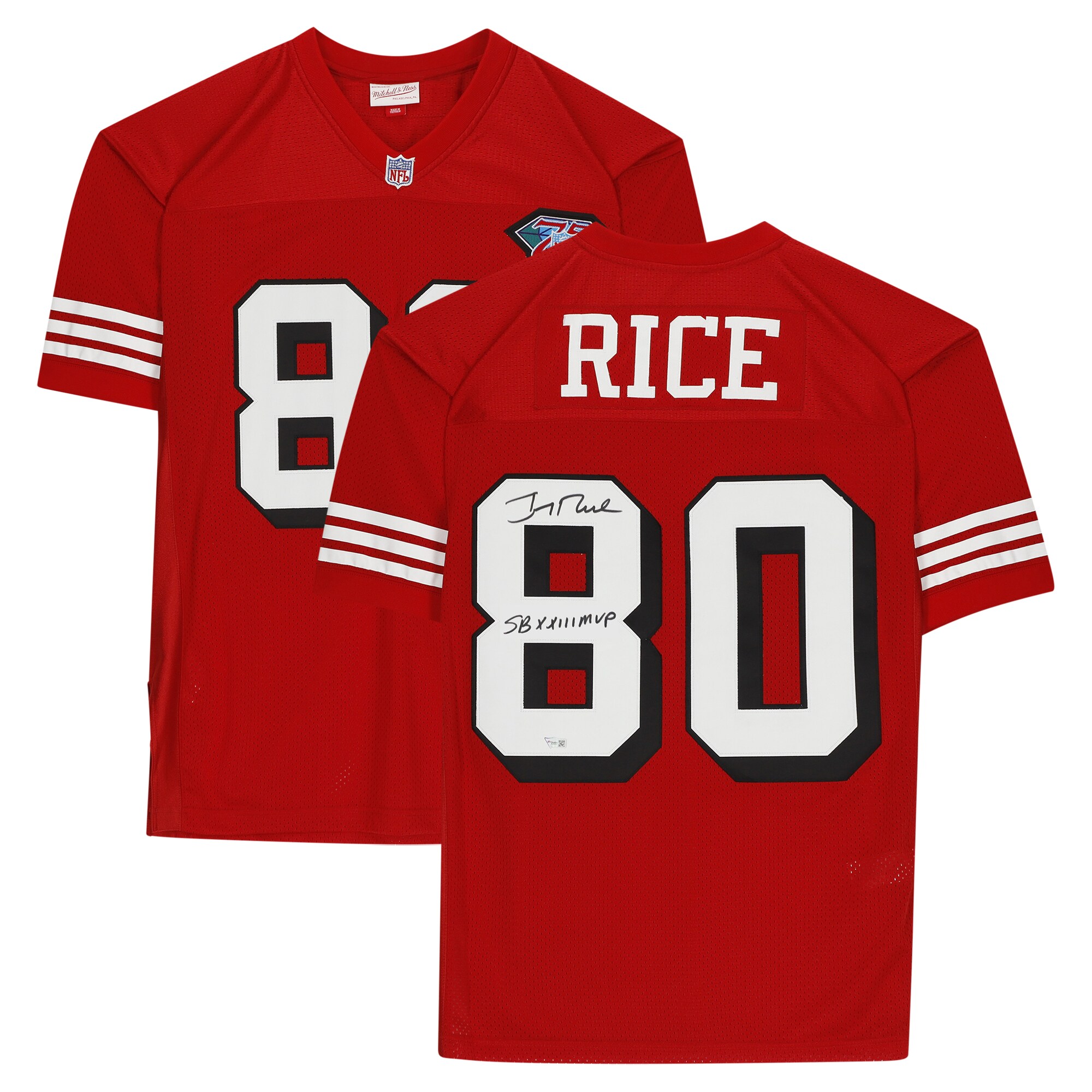 Take your collection of Jerry Rice memorabilia to the next level with this San Francisco 49ers Mitchell & Ness 1994 Red ...