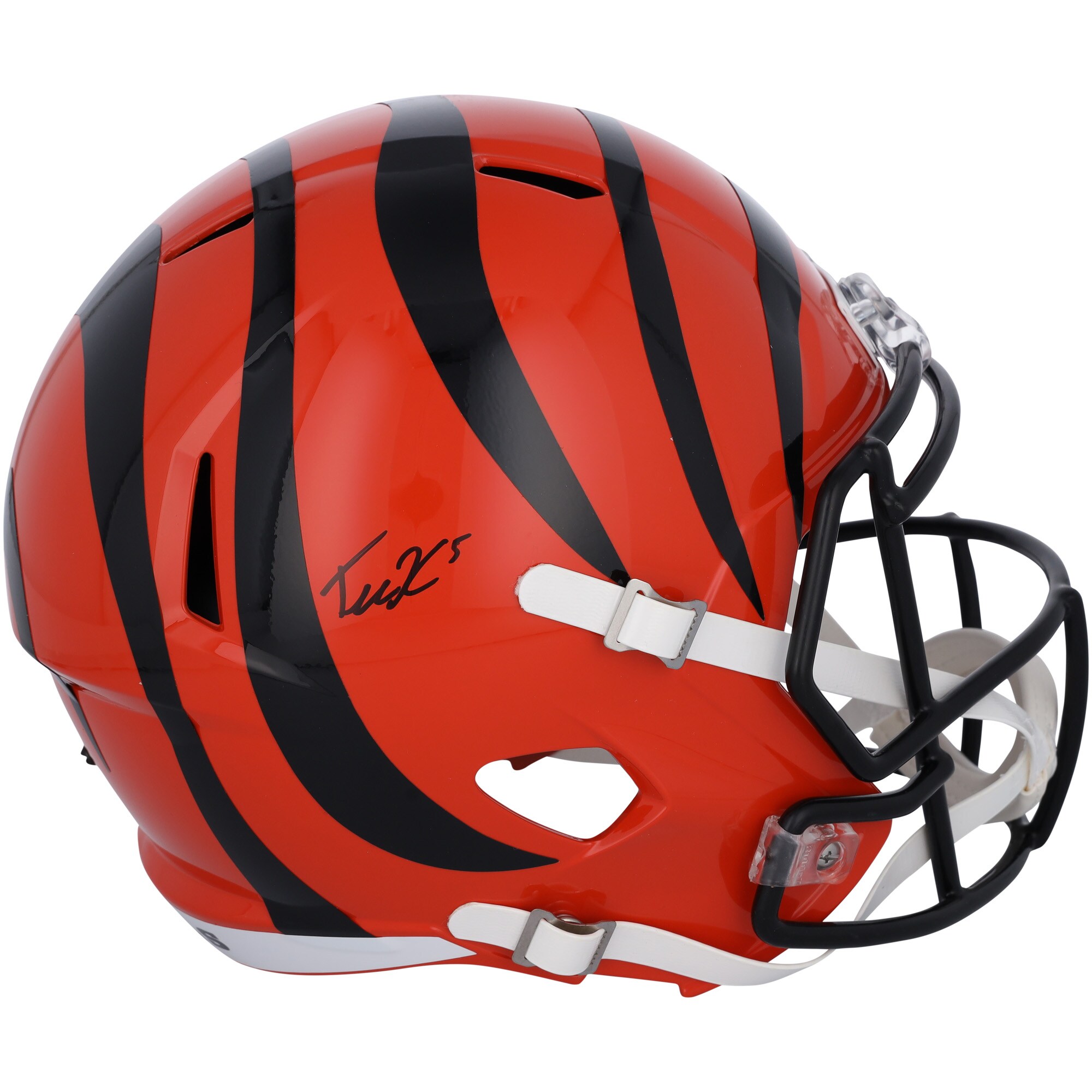 This helmet has been personally hand-signed by Tee Higgins. It is officially licensed by the National Football League an...