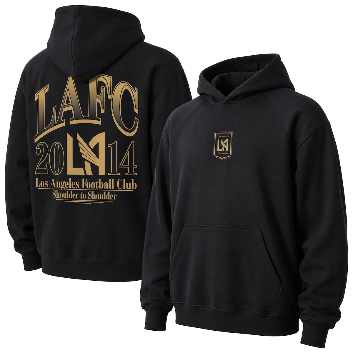 Drawing from the club's founding identity, this LAFC Old School Graphic Oversized Hoodie turns the back into a full heri...