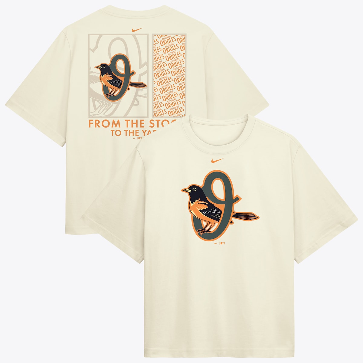 Nike reimagines the classic fan tee with this Baltimore Orioles Premium Essentials Relaxed Boxy T-Shirt. The premium, mi...