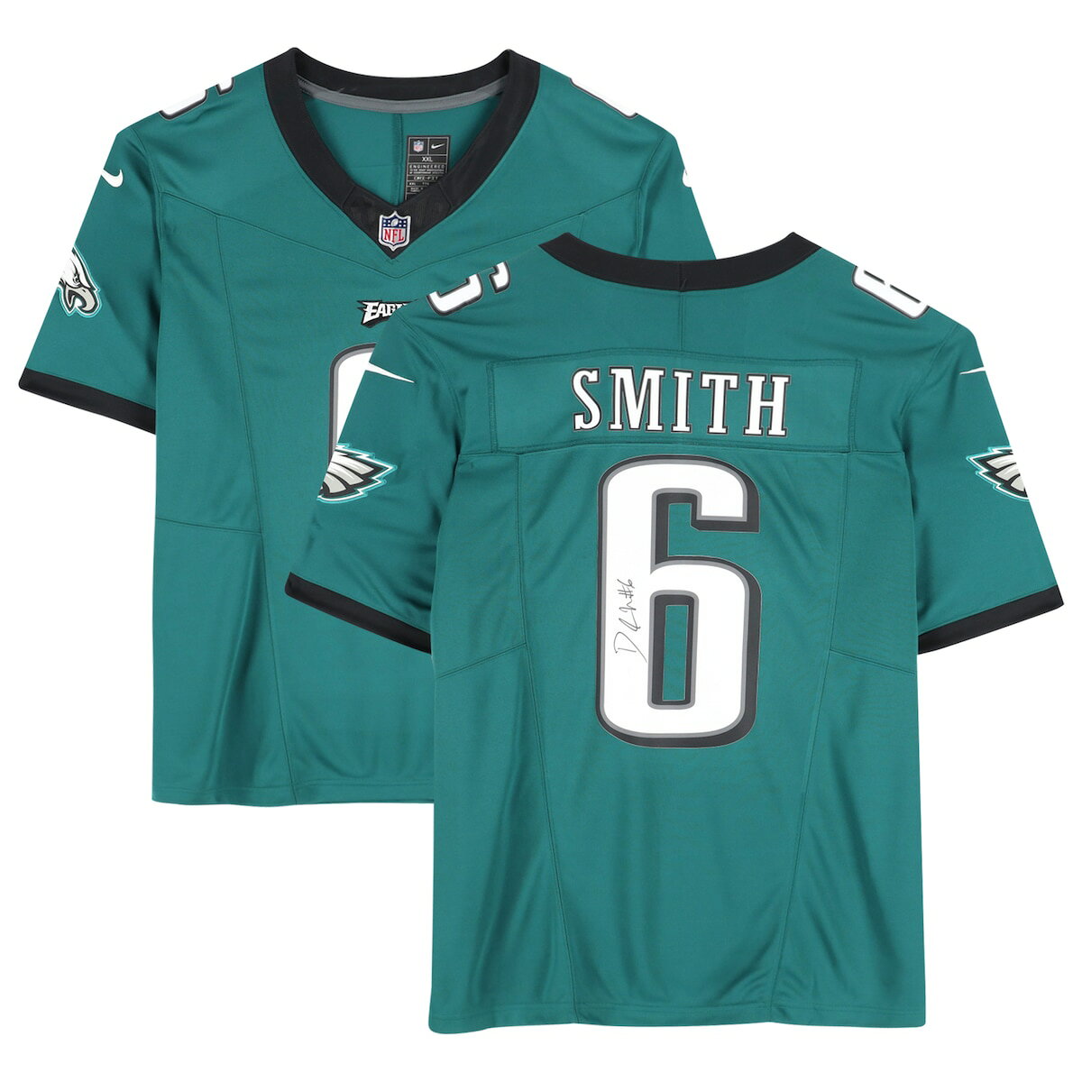 Elevate your collection of Philadelphia Eagles memorabilia by picking up this DeVonta Smith autographed Midnight Green N...