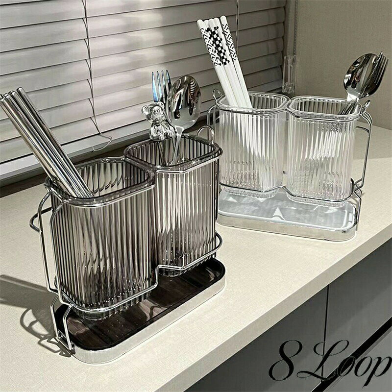 箸入れ カトラリーケース 箸立て おし キッチン整理用品 調理小道具立て 豊富 ゴールド シルバー ホワイト グレー