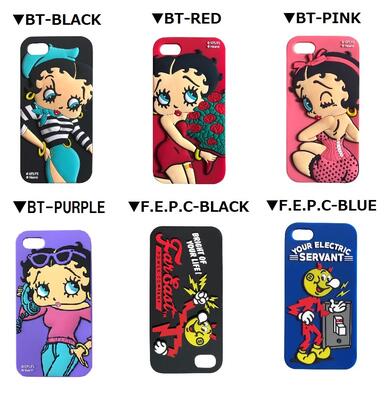 アメリカの人気キャラクターベティちゃん・F.E.P.CのiPhoneケース！手触りが気持ち良いシリコン製で、ぷっくり浮き出るような半立体のデザイン。3色それぞれ違ったデザインで、お好みに合わせて使用頂けます。柔らかい素材で大切なiPhone...
