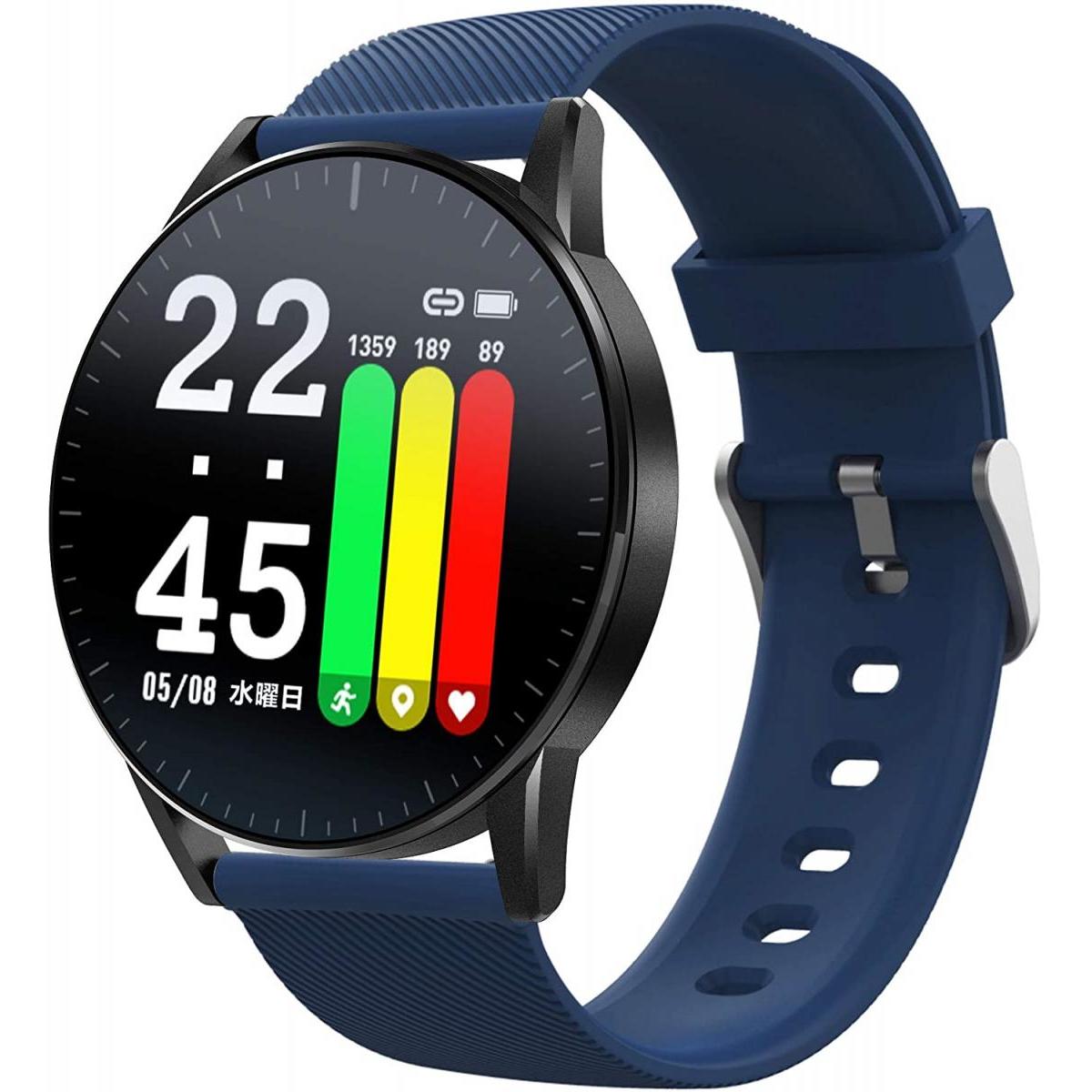使用アプリ：WearFit2.0 バッテリー 最大待機時間：約8日 バッテリー 通常稼働時間：約5日 フル充電時間：2時間 ディスプレイ：1.3インチ 防水レベル：IP67 製品重量：52g 解像度：240*240pixel 対応機種：An...