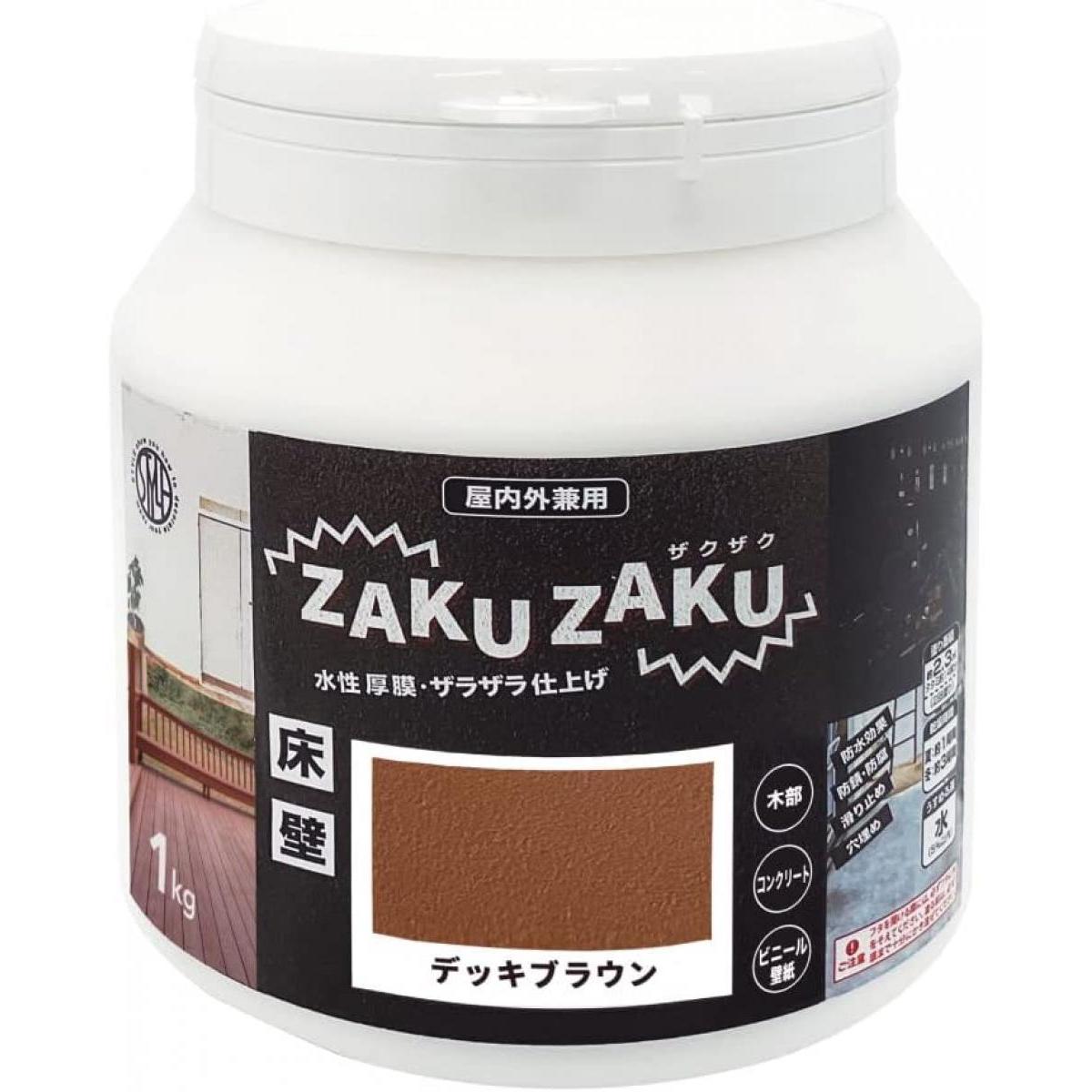 STYLE ZAKUZAKU 【特長】 ●厚膜でザラザラとした砂状の塗膜が立体感のある表情を作り出します。 ●滑り止め、防水機能に優れ、防錆・防腐効果もあります。 ●細かいひび割れに入り込み、穴埋め効果があります。 ●水性塗料なので臭気が少...
