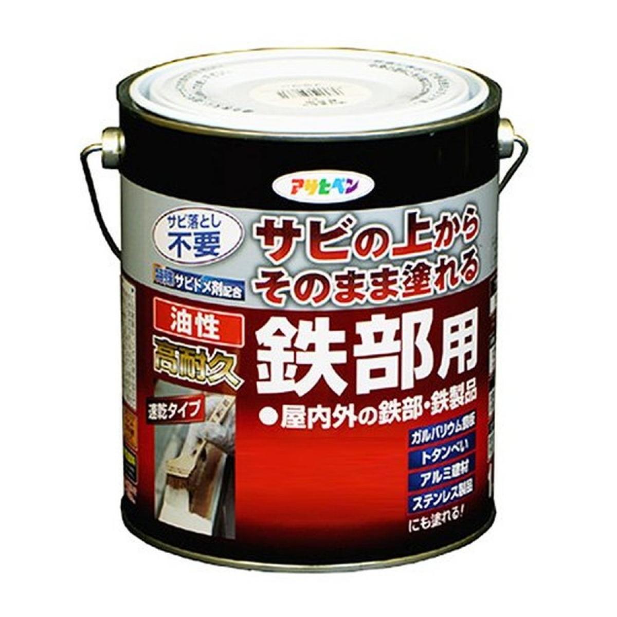 内容量:1.6L 色:空色 乾燥時間:夏期／1.5～2時間、冬期／5～6時間 標準塗り面積:【1回塗り】13～18m2(タタミ8～11枚分) 商品の説明 サビの上からそのまま塗れる、サビドメ兼用の鉄部用塗料 【特長】 ●特殊防錆剤の配合によ...