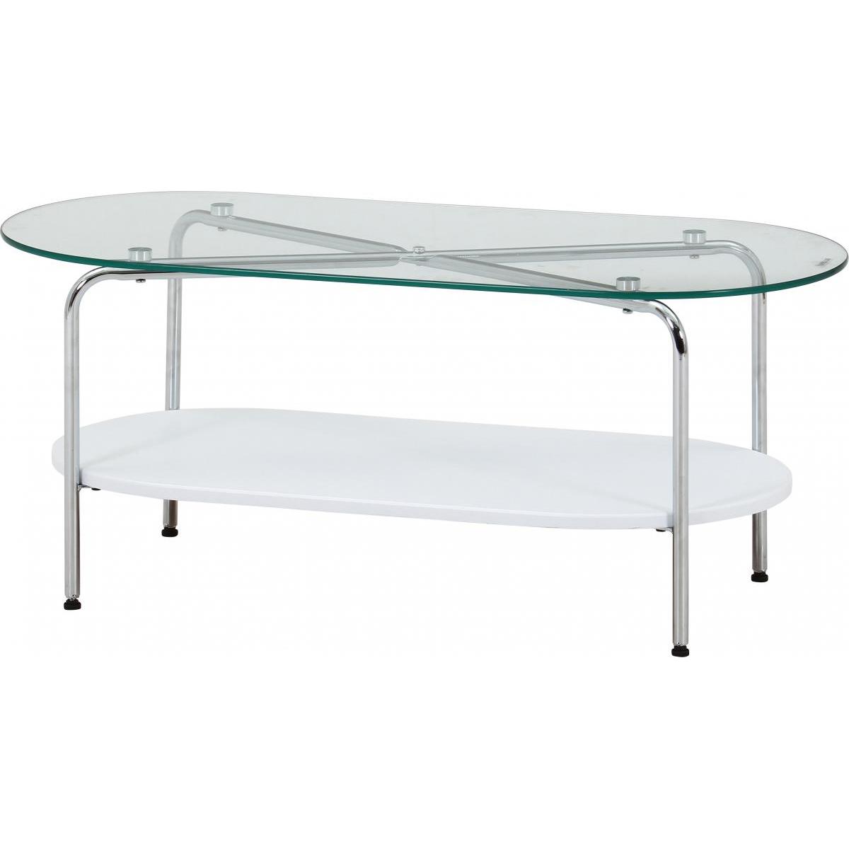 《製品仕様》●サイズ/重量：W900×D400×H380mm / 10.5kg●材質：■構造部材（天板）：強化ガラス　■構造部材（棚板）：合成樹脂化粧繊維板（PVC）　■構造部材（脚部）：金属（鋼）　■表面加工（脚部）：めっき（クロム）●原...