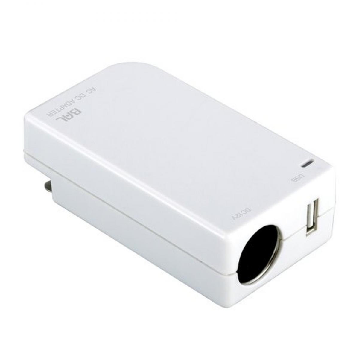 ◆家庭用のコンセント(AC100V)をカー電源(DC12V)とUSB(DC5V)に変換し、カー用品や携帯電話、デジタルオーディオプレーヤーへ電源供給が出来ます。◆DC12VとDC5Vを同時に使用することが出来ます。(同時使用出力：DC12V...