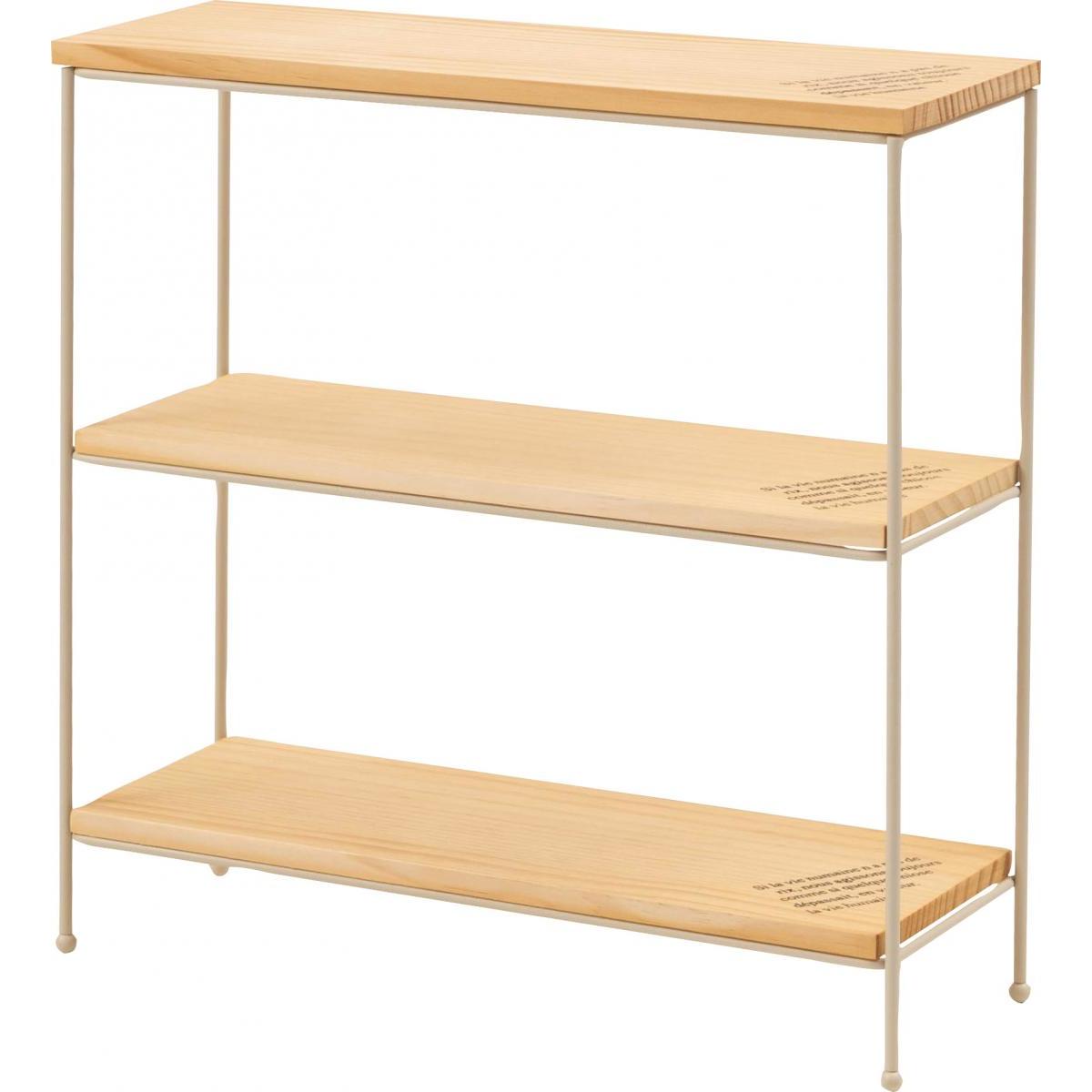《製品仕様》●サイズ(cm)約:W40×D14×H40●スペック:天然木(パイン) スチール(粉体塗装)●組立:完成品●付属工具:なし●静的耐荷重:設定なし●注意事項:●商品重量（kg）約:1●個口数:1●原産国:中国●カラー:アイボリー【...