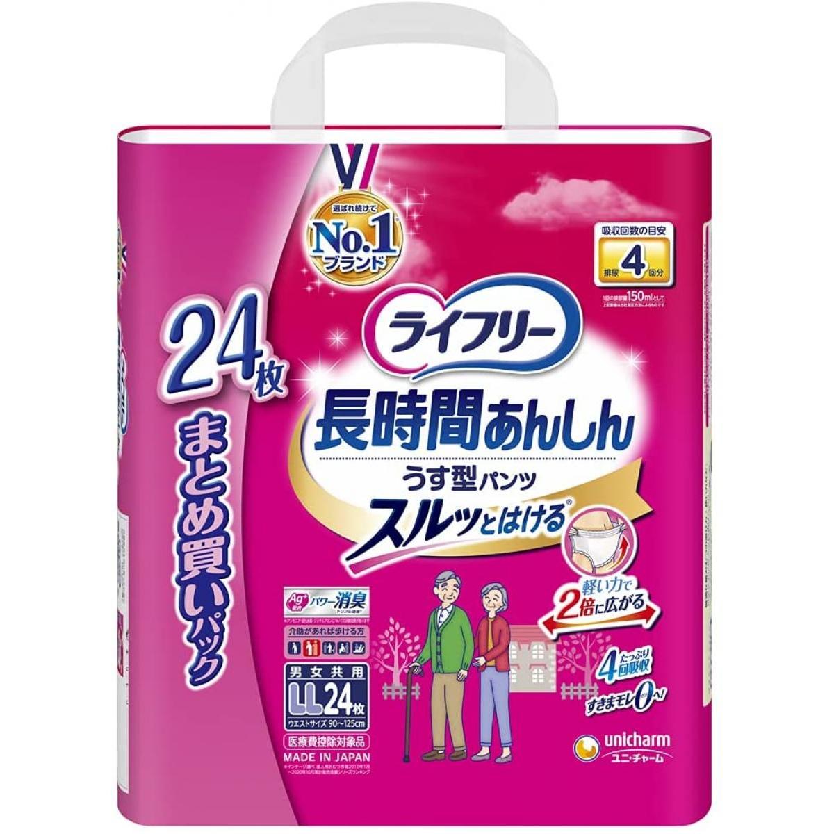 特許技術 ご本人でも破りやすい「らくらくステッチ」*1。両脇を破って、サッと脱げる。 *1 係止部の剥離強度が製品横方向に比べて縦方向が弱い、サイドシール構造 特許技術 背中・足ぐりにふんわりフィットする「背中・足ぐりピタッとギャザー」がす...