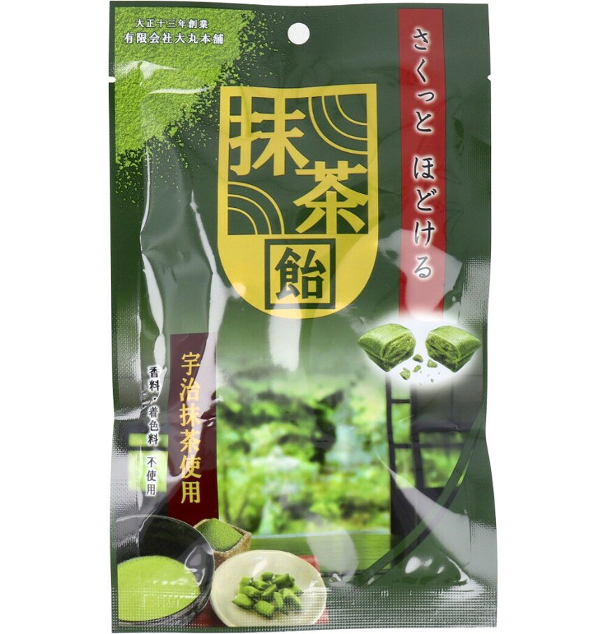 薫り高い宇治抹茶を贅沢に練りこんだ抹茶ペーストを 薄い抹茶飴にたっぷりと閉じ込めました。 お口の中で軽くさくっとほどけてふくよかに広がる深い薫りをご堪能下さい。 ●原材料：砂糖（国内製造）、水飴、小麦粉、植物油脂、大豆きな粉、抹茶 ●内容量...