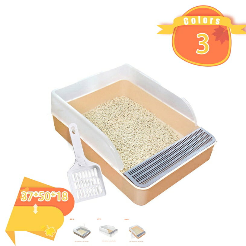 表地素材：プラスチック内部素材：プラスチックサイズ：37*50*18cm。ネコちゃんが選んだゆったりサイズ。子猫からシニアまで入りやすい入口、ネコちゃんのトイレ跡に気づきやすいオープンタイプです。高い壁が猫砂やおしっこの飛び散りを防いでくれ...