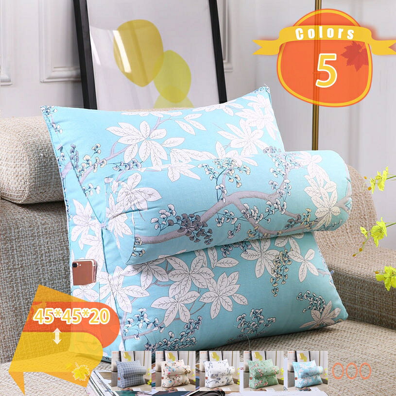 メイン素材：ベルベット◆「サイズ」（cm） 1枚入り 45*45*20◆「三角クッション」高密度、高弾性、耐久性あり、適度な硬さで身体を支え、体圧分散。人間工学に基づいて設計されたS型デザイン、背中の曲線に合わせてしっかりサポート、頭、肩、...