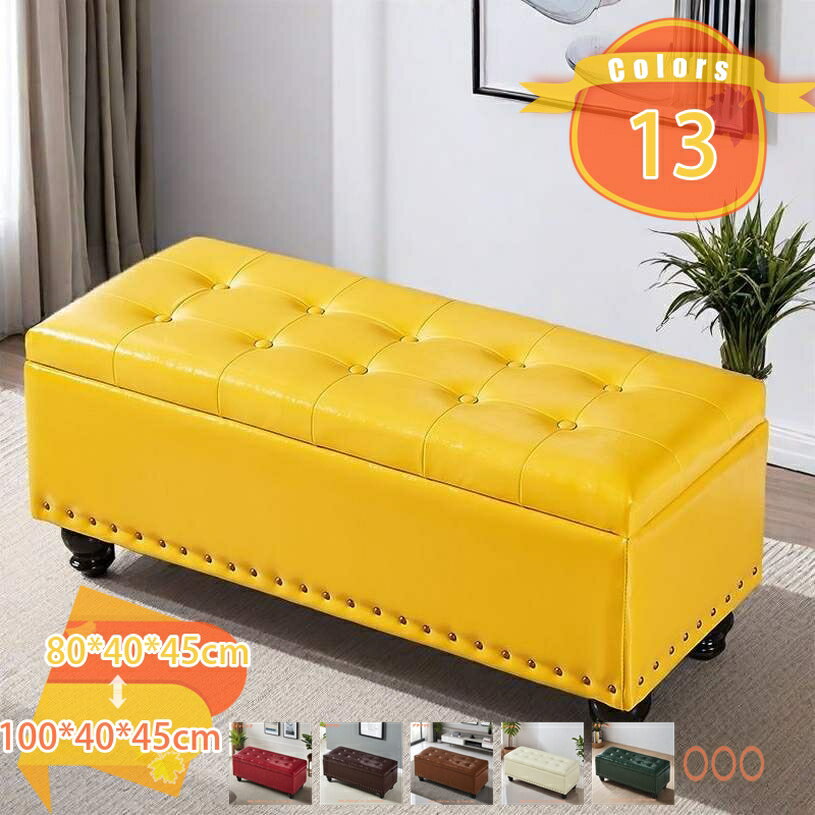 メイン素材：木、PUレザー◆【サイズ】：80*40*45cm 100*40*45cm；　 ◆耐荷重：約150kg；◆材質：PUレザー；　【ファブリック】ポリエステル；◆構造部材：木製、ウレタンフォーム；★上質感あるPUレザー生地を使用 ヴィ...