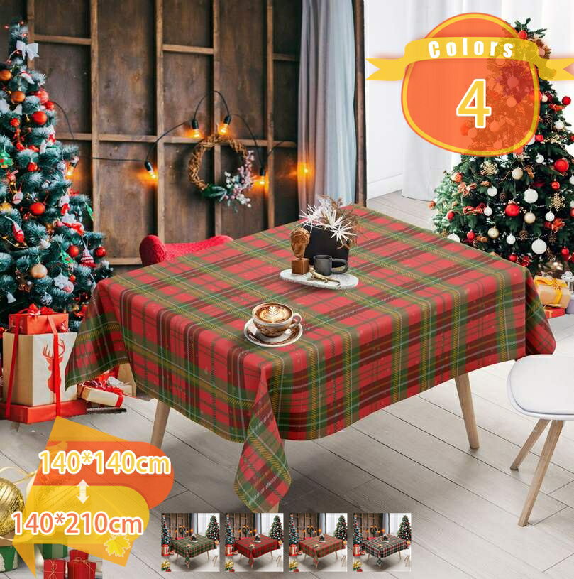 メイン素材：ポリエステル【エレガントなデザイン・クリスマス飾り】 レッドの色はお正月とクリスマスにぴったり、レッドのテーブルクロスが設計されて、テーブルに敷くだけ、クリスマス雰囲気満々です。部屋の模様替えを予定しているあなた、この多彩なテー...
