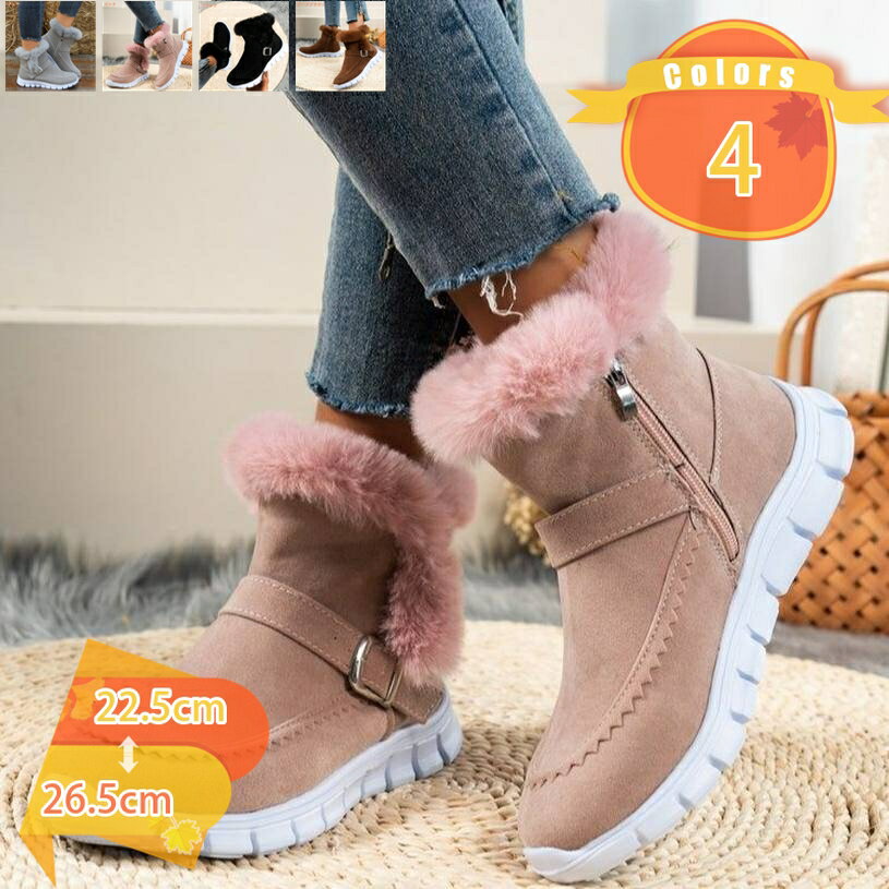 表地：スウェードメイン素材：スウェード【防寒保温】内側にはファーをたっぷり使用し、つま先まで覆われて保温性バツグン。踝までも覆われたので、寒げが嫌な方の関節も保護でき。インソールもファー仕様になっています、断熱性・保温性に優れており。厚底ソ...