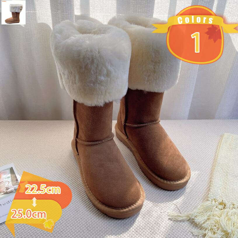 表地：ヌバック & マットレザーメイン素材：ゴム【 サイズ】： 22.5cm 23cm 23.5cm 24cm 24.5cm 25cm 防滑、防水、防寒機能を備えたスノーブーツは、この秋と冬に最適です。【快適・耐久性】 ラウンドヘッドデザイ...