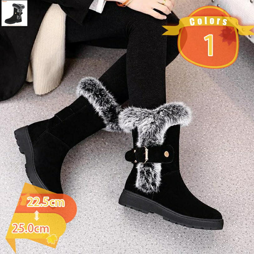 表地：ヌバック & マットレザーメイン素材：ゴム【 サイズ】： 22.5cm 23cm 23.5cm 24cm 24.5cm 25cm 25.5cm 26cm 筒高：21cm ヒール：4.5cm 防滑 、防水、防寒機能を備えたスノーブーツは...