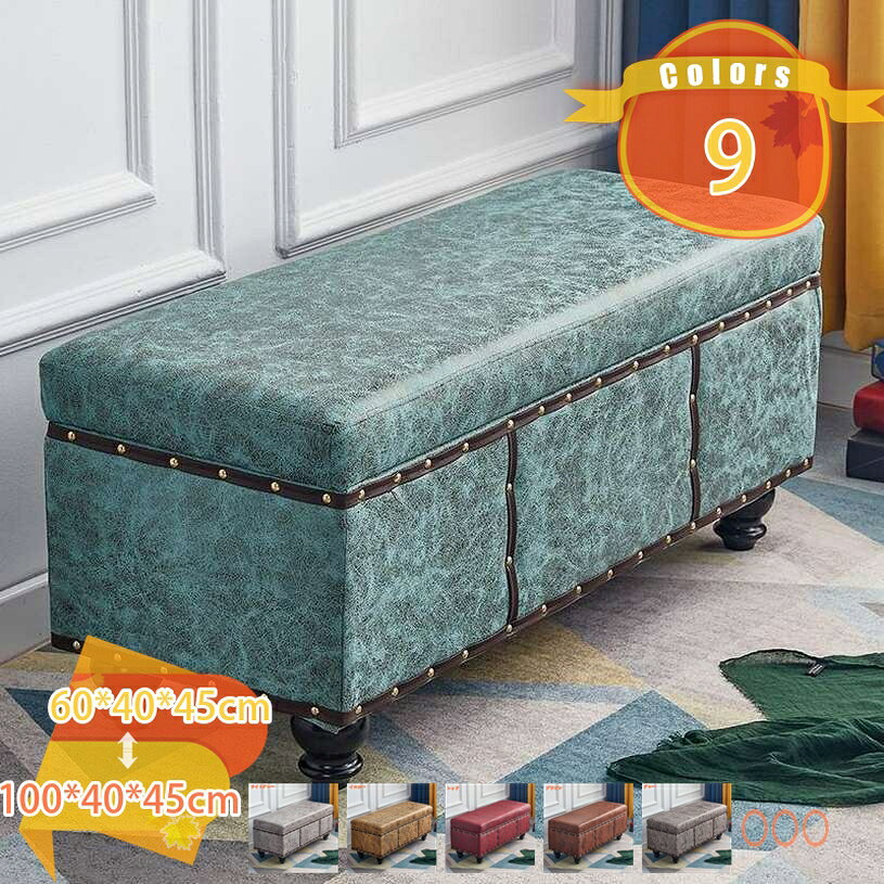 メイン素材：木、PUレザー◆【サイズ】：60*40*45cm 100*40*45cm 80*40*45cm；　 ◆耐荷重：約150kg；◆材質：PUレザー；【ファブリック】ポリエステル；◆構造部材：木製、ウレタンフォーム；★オットマンとして...
