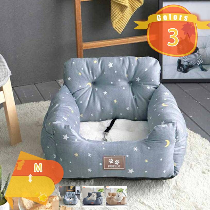 表地素材：ポリエステル内部素材：ポリエステル詰め物素材：PP綿【素材】ポリエステル、内部充填PPの綿　【サイズ】M=55*50*32cm　【機能】車酔い防止、飛び出し防止 、汚れ防止、破れ防止、落す防止 、邪魔防止 【全車種対応】適用対象：...