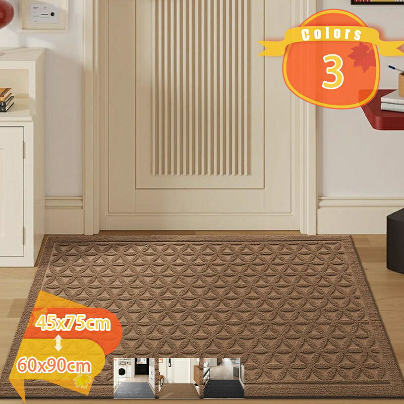 メイン素材：PVC【仕様】表面：PVC サイズ：61x92cm 81x122cm ★用途：玄関、キッチン、ラグ、インテリア、バス、リビング、ベットルーム、ベランダ、ドア、贈り物 ★玄関マット★ カビに侵されにくい、汚れにくい、損耗しにくい、...