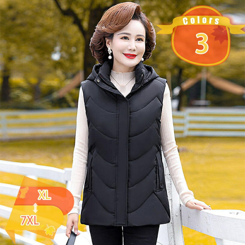 表地：ポリエステルメイン素材：ポリエステル○ 袖なしのベストタイプなので、動きやすく、袖が邪魔にならず家事や作業をでき、着丈も長すぎず短すぎないサイズ感で、着た状態でも身軽に動けます。○ 中には上質綿を使っているうちに着心地のいい表生地、細...