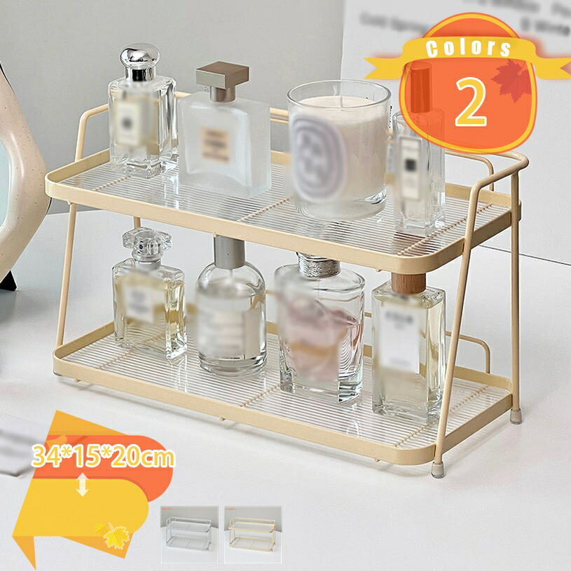 メイン素材：鉄キッチン、バスルーム、デスク、リビングなど、あらゆる場所で使用可能の収納ラックです。調味料ボトルや化粧品、カップなどの小物を収納できます。整理整頓されたデスク上で、ごちゃごちゃした状態から解放され、デスクが整然と美しくなります...