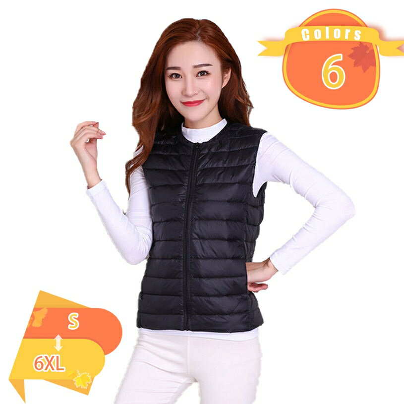 表地：ポリエステルメイン素材：ポリエステル●軽くて暖かい着心地が魅力のライトダウン ノーカラーベスト。前開きファスナーで開閉も楽々な前開きベスト。 ※ パッケージ内容はベストのみで、他のアクセサリーなどは含まれていません。●重さを感じない超...