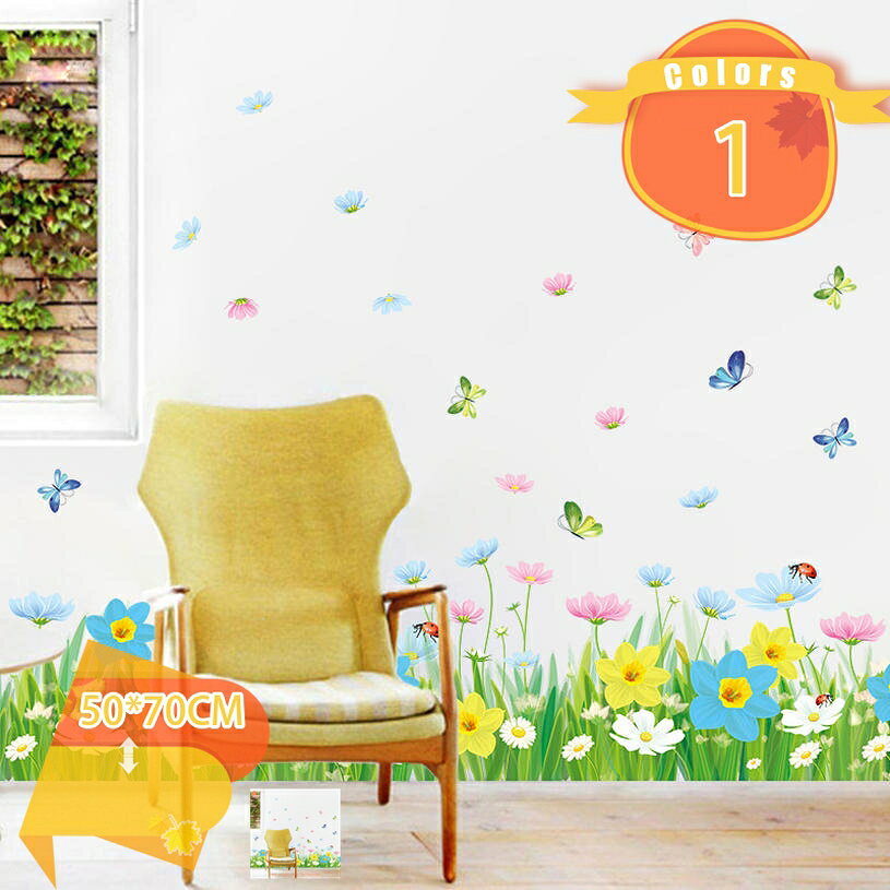 メイン素材：PVC【壁紙シート内容】サイズ：50*70CM。素材（PVC）。特性（無毒・無害、ホルムアルデヒドなどの化学物質は排出しません。）【3dアートシール 】美しい蝶々 、リアルな緑 葉 植物、南国植物、明るい色調と強い色が部屋を完璧...