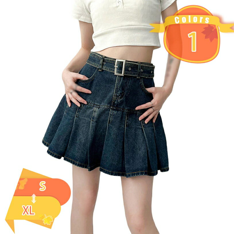 表地：綿、デニムメイン素材：コットン、デニム◆素 材：デニム ◆サイズ：【S】 着丈39cm ウェスト64cm ヒップ94cm 【M】 着丈40cm ウェスト68cm ヒップ98cm 【L】 着丈41cm ウェスト72cm ヒップ102cm...