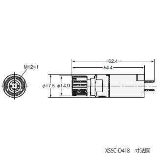 産業用イーサネットコネクタ プラグ両側コネクタ付ケーブル　RJ45-RJ45　0.3m